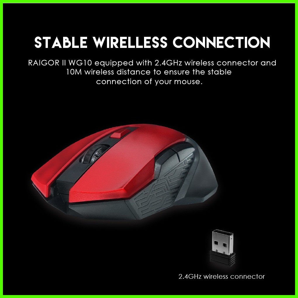 ∫ Fantech WG10 RAIGOR Wireless Battery Operated Gaming Mouse | Shopee ...