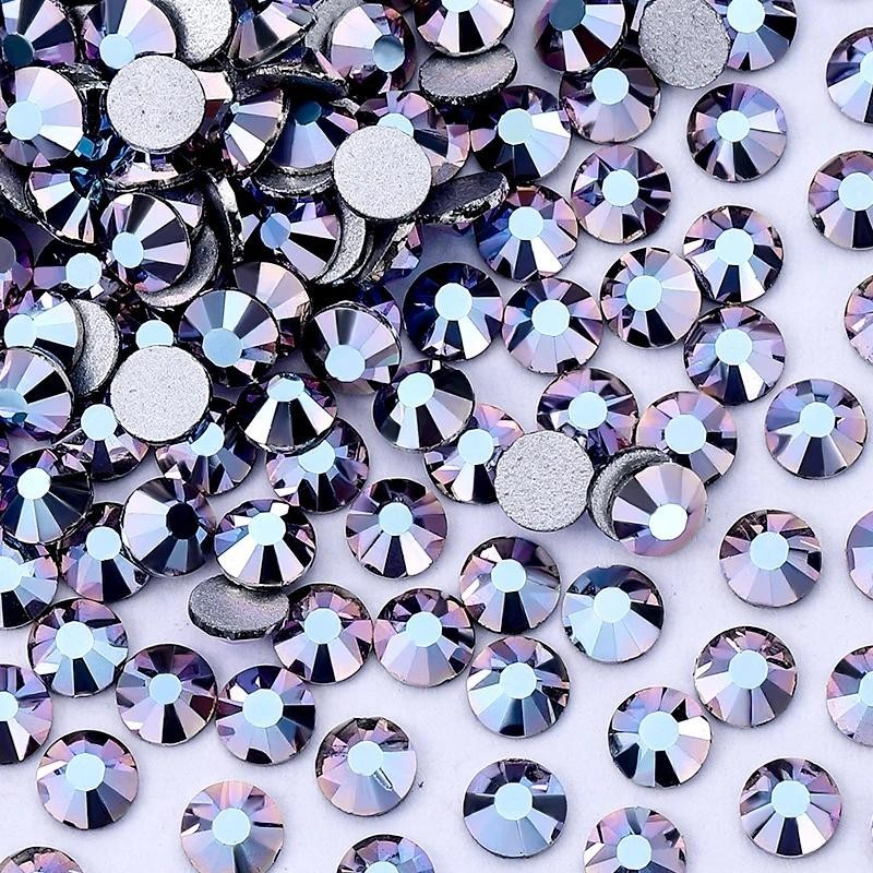 QIAO 2mm-6mm New Plating Glass Crystal Rhinestones Flatback Vintage ...