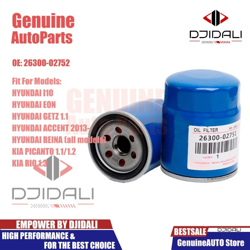 New OIL FILTER 26300-02752 For KIA PICANTO RIO 1.3 HYUNDAI I10 ACCENT ...