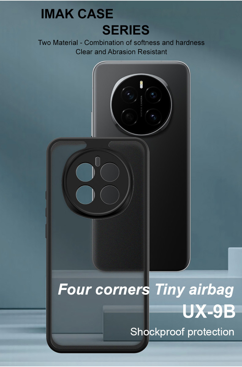 For Honor Magic7 5G Case IMAK UX-9B Hard Back + Soft Border Frame Cover for Honor Magic 7 Pro 5G ...