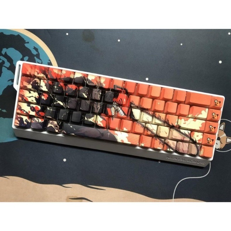 Chainsaw Man Keycap Cherry Profile 70/105/118 Keys PBT Five-sided Dye ...