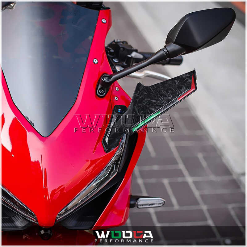 Universal Motorcycle Aero Winglets Front Fairing Racing Spoiler For ...