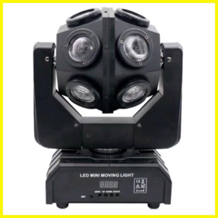 ♣ American Live LED Mini Moving Head Disco Stage Light ( RGBW 12pcs. x ...