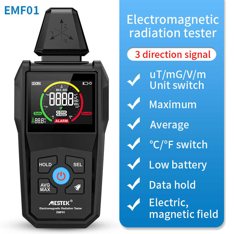 emf Mestek Meter Electromagnetic Detector Electric Magnetic Field ...