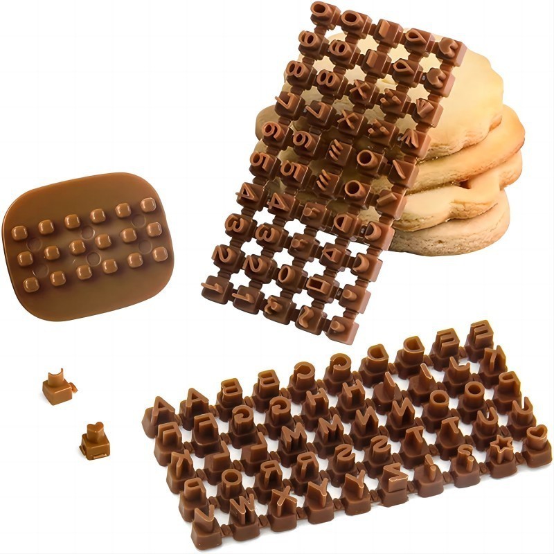 Christmas Alphanumeric Symbol Biscuit Seal Mold Stamp Seal Mold Cake ...