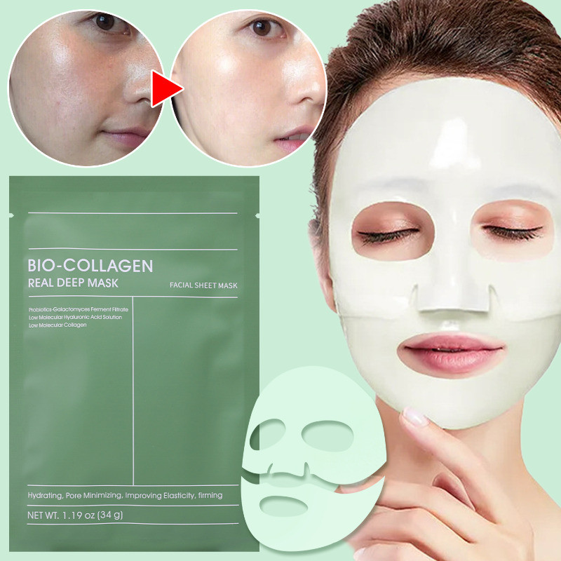 1/3/5Pcs Bio Collagen Face Mask - Split Sheet Mask - Soluble Overnight ...
