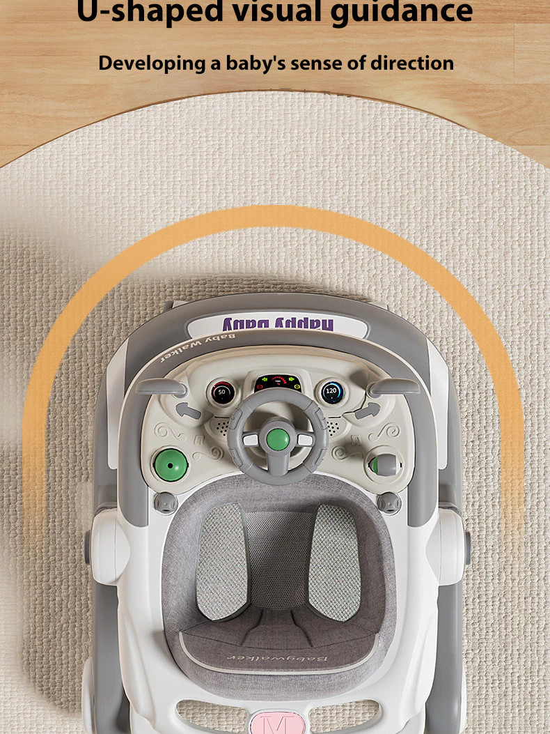 Foldable Baby Walker 3 in 1 Anti-rollover Walker With Music Suitable ...