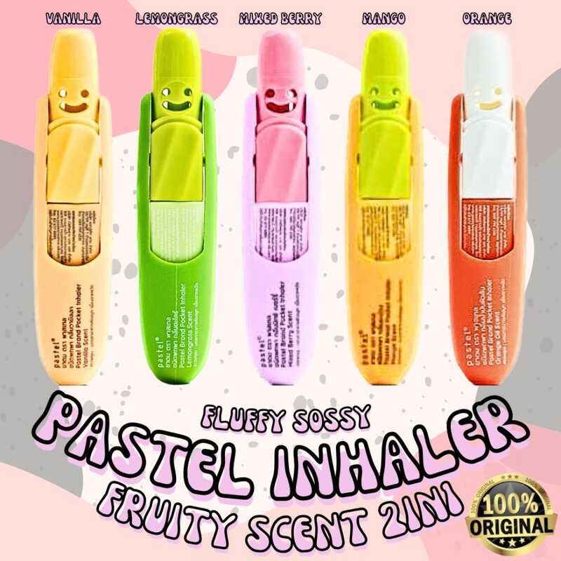 PASTEL POCKET FRUITY SCENTS NASAL INHALER 2In1 With ESSENTIAL OIL MIXED ...