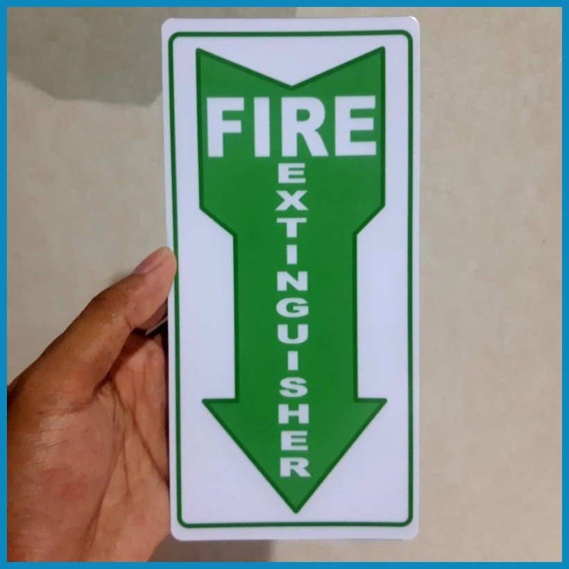 GREEN COLOR FIRE EXTINGUISHER SIGNAGE PVC TYPE WATERPROOF AND NON ...