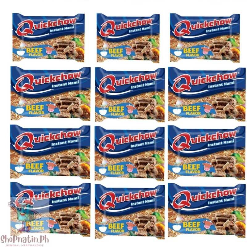 Quick Chow Instant Mami Noodles Hot And Spicy Beef Flavor 12Pcs*55G ...