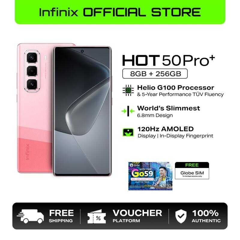 Infinix HOT 50 Pro+, (Up To 16Gb [8Gb + 256Gb] | Mediatek Helio G100 ...