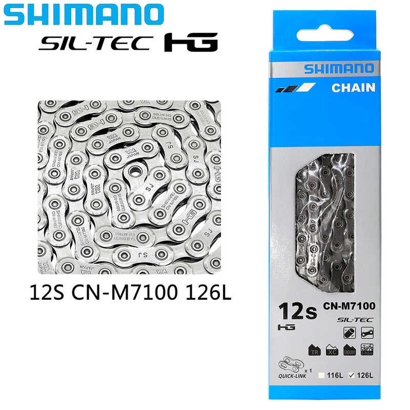 SHIMANO b SLX CN-M7100 MTB 12 Speed 126L SIL-TEC HG 12V Chain for ...