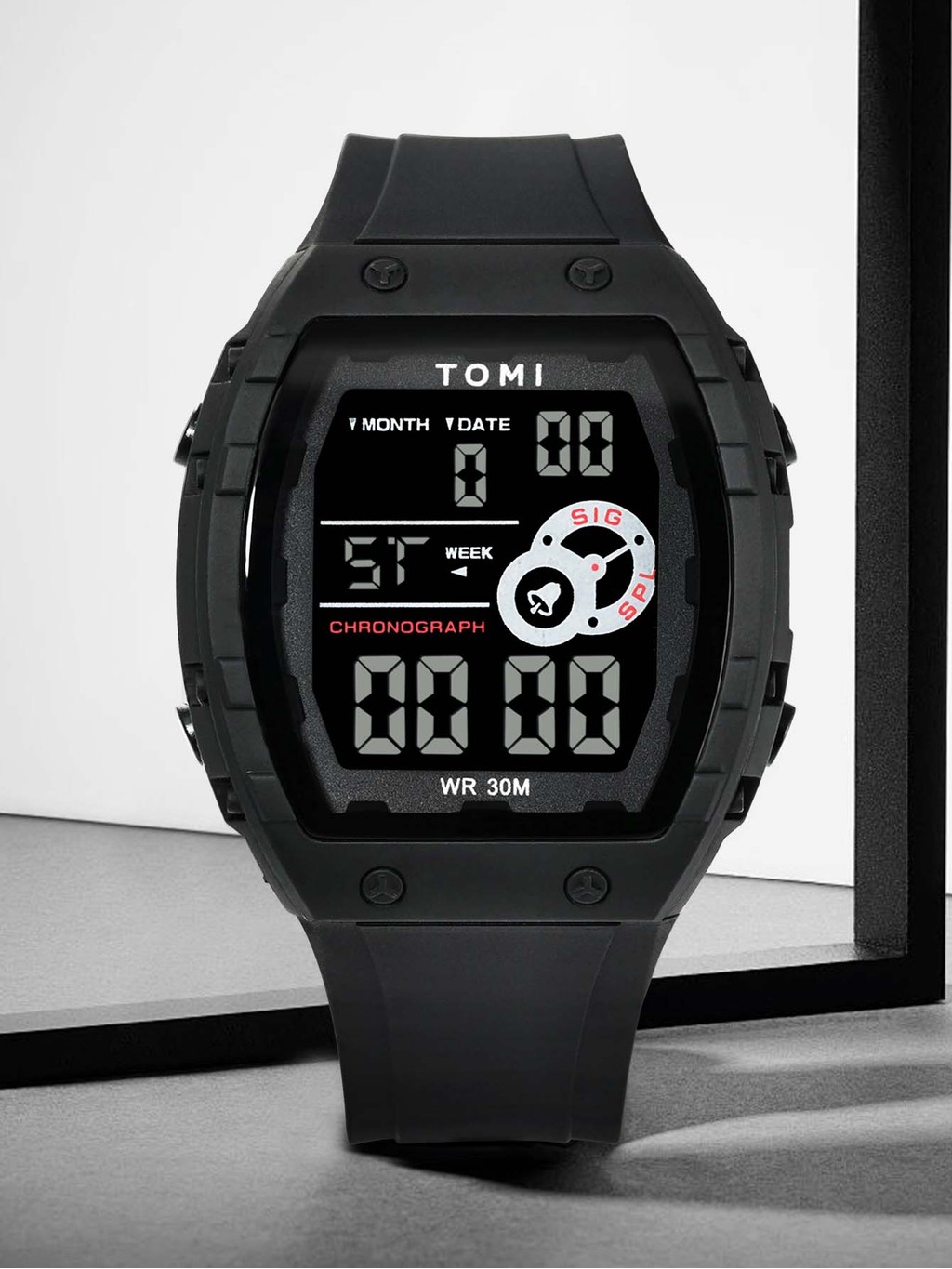 Original POSHI Waterproof Men's Fashion Square Digital Sports Watches ...