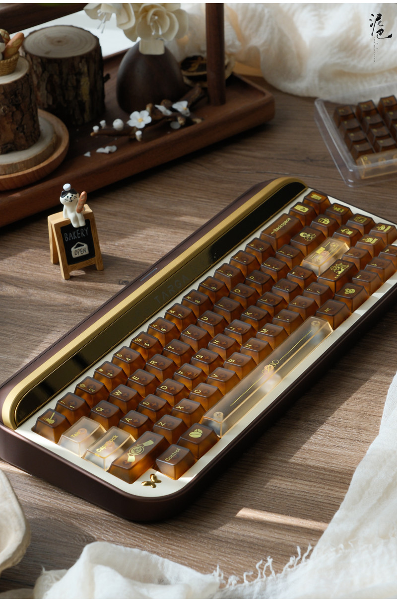 KeyGenius Coffee House Keycaps Foggy Transparent Brown PC Cherry ...