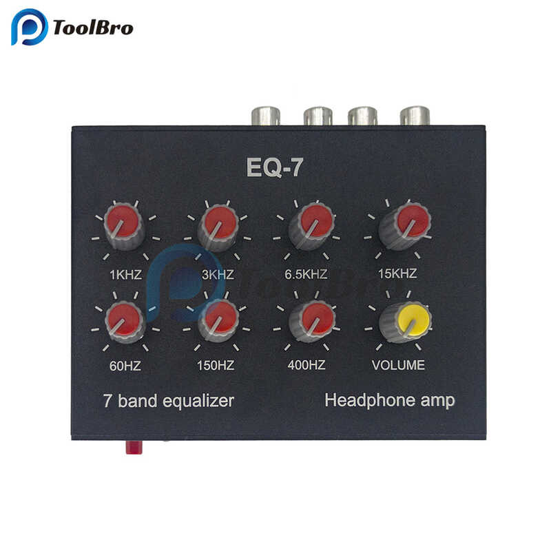 Audio EQ-7 Signal Preamplifier 7 Band Equalizer Adjust High School Bass ...