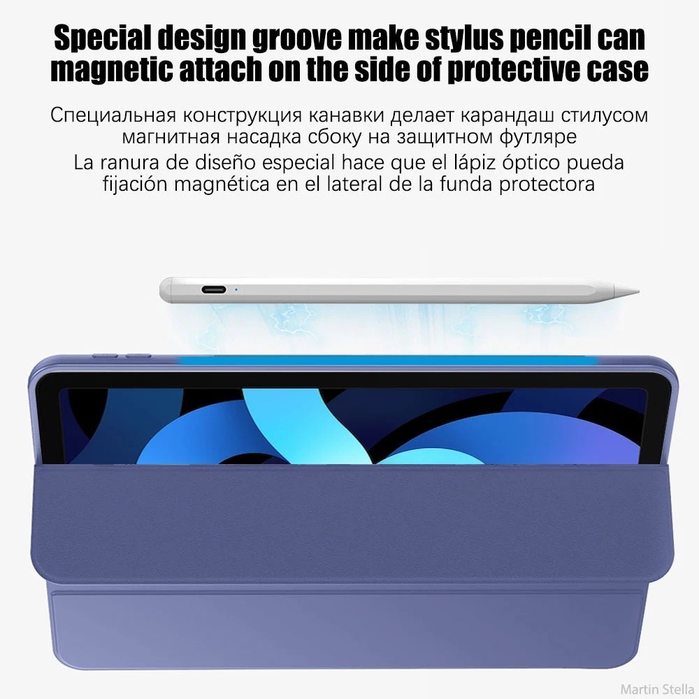 Tri-Folding Stand Silicon Solf Case for Huawei MatePad 12 X 12 Air 2024 ...