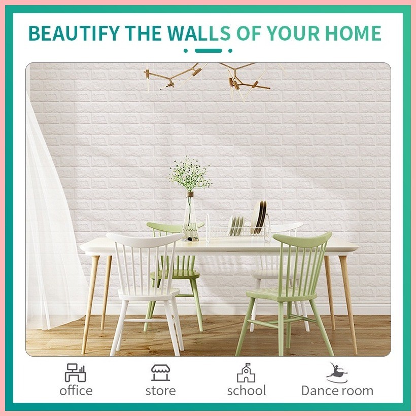 50pcs 35*38cm 3D Wallpaper Wall Sala Stair Gate Sticker Stickers Tile ...