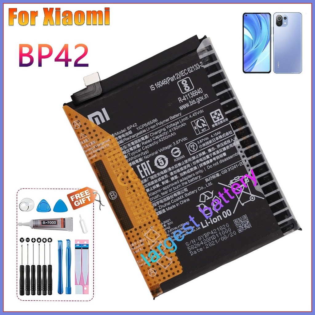 Orginal New 4250mAh BP42 Battery For Xiaomi Mi 11 Lite/Mi 11 Lite 5G NE ...