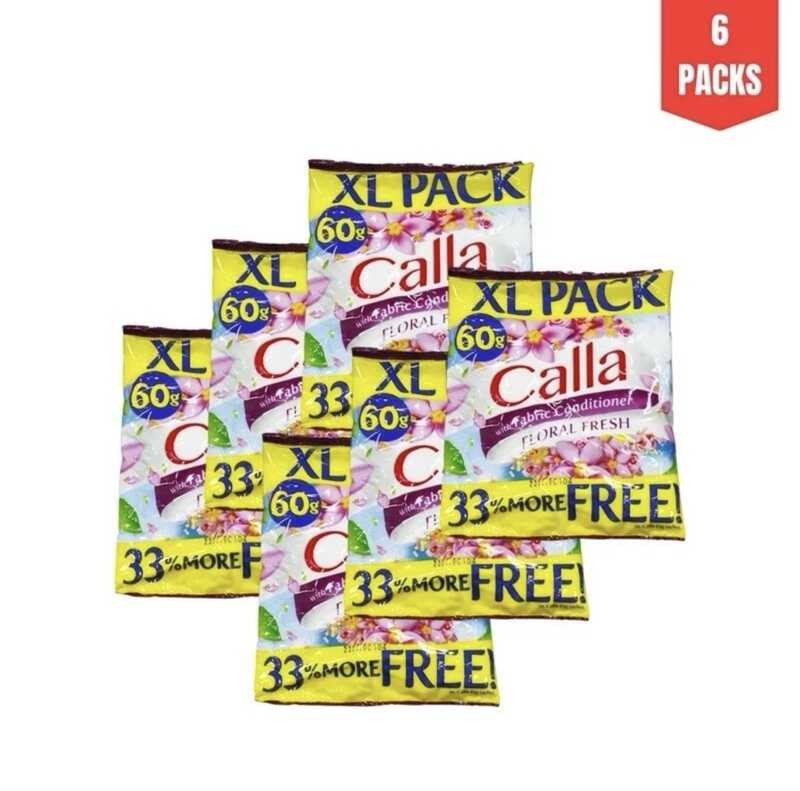 Calla Detergent Powder 60Grams X6 Sachet XL Pack | Shopee Philippines