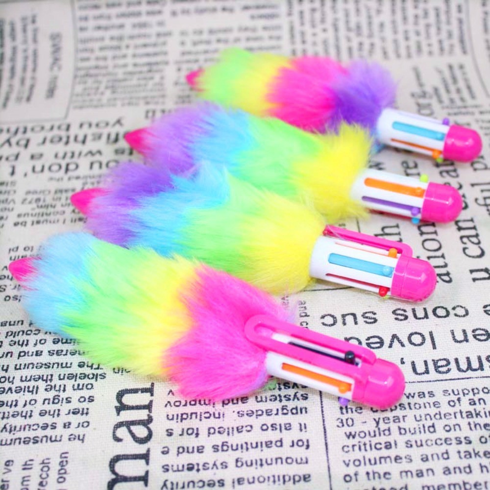 8 Pcs Set New Press Rainbow 6-colors Ballpoint Pens for Writing ...