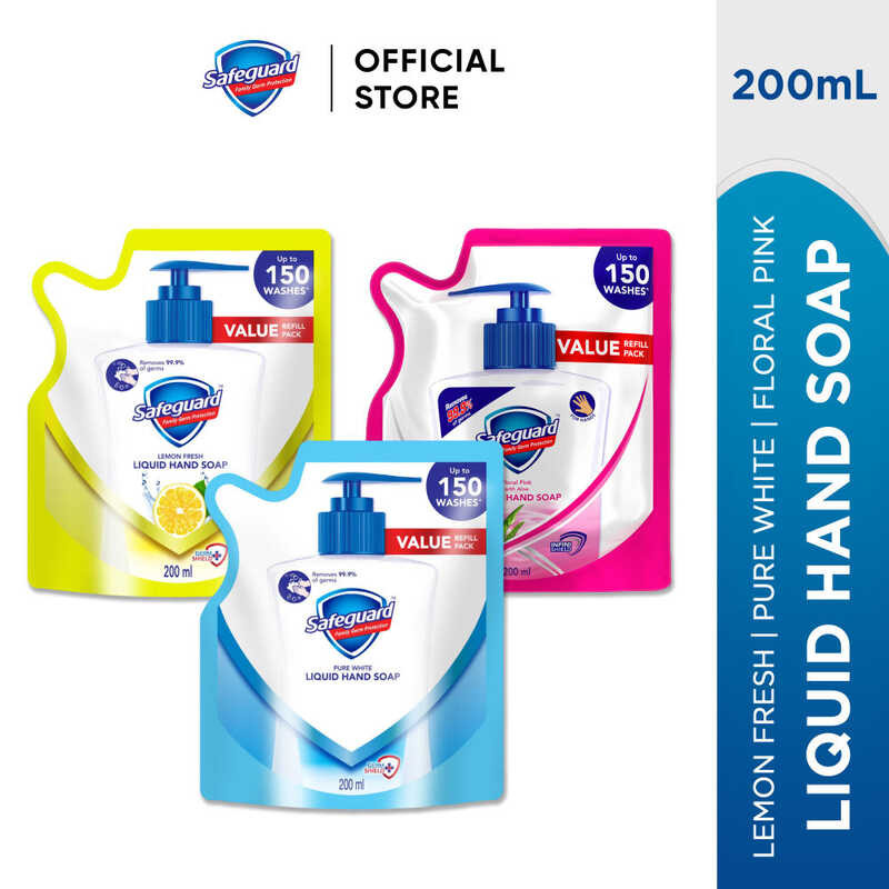 Safeguard Liquid Hand Soap Refill (Pure White, Lemon Fresh, Floral Pink ...