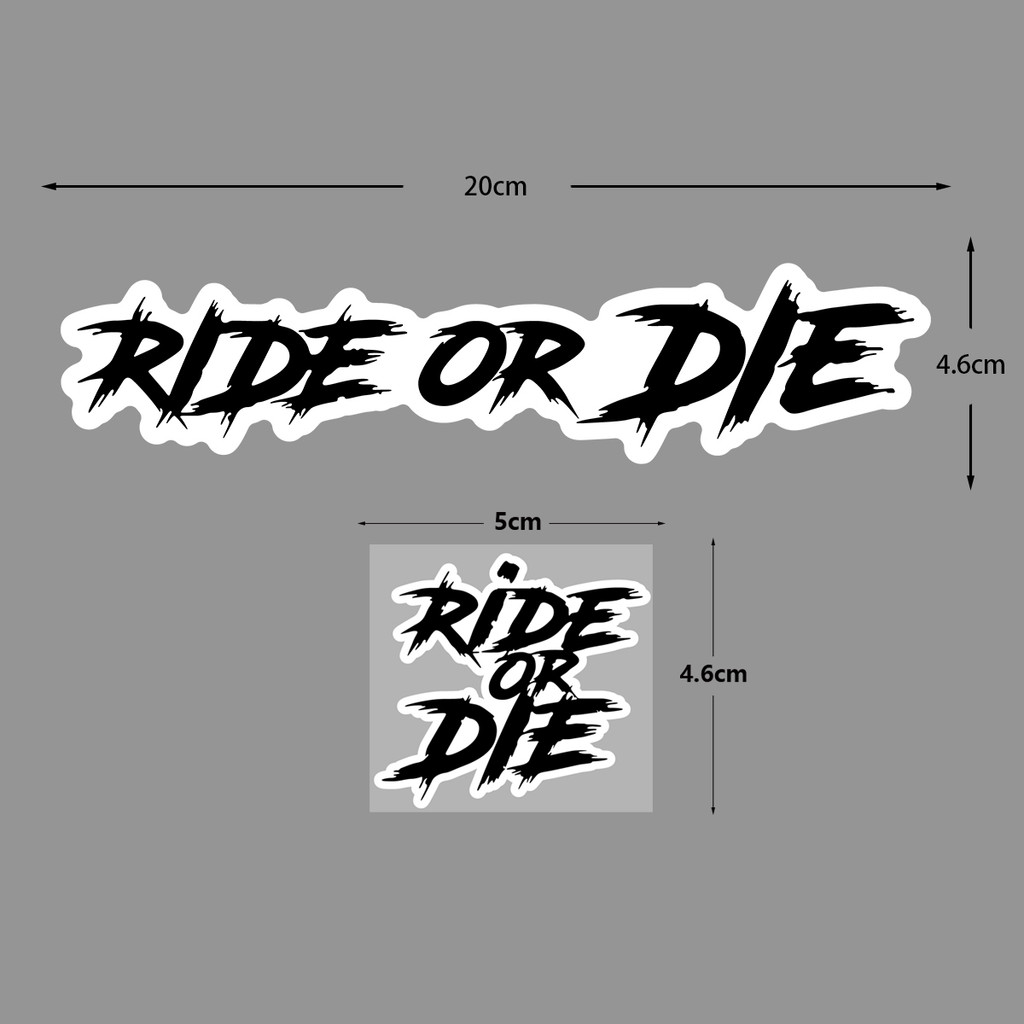 RIDE OR DIE Bike Frame Stickers Bicycle Top Tube Handlebars Fork ...