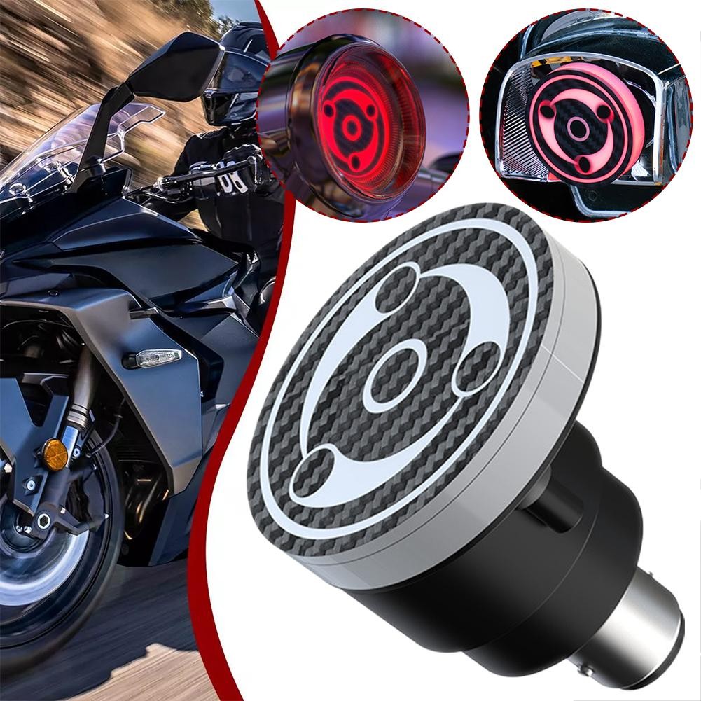 RONXMOR 1PC Motorcycle Brake Light Wheel Eyes Rotating Rainbow Flashing ...