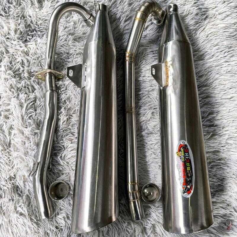 POWER PIPE BLURR BUFF FINISH FOR SMASH WAVE 100 WAVE 25 TMX EURO RUSI ...