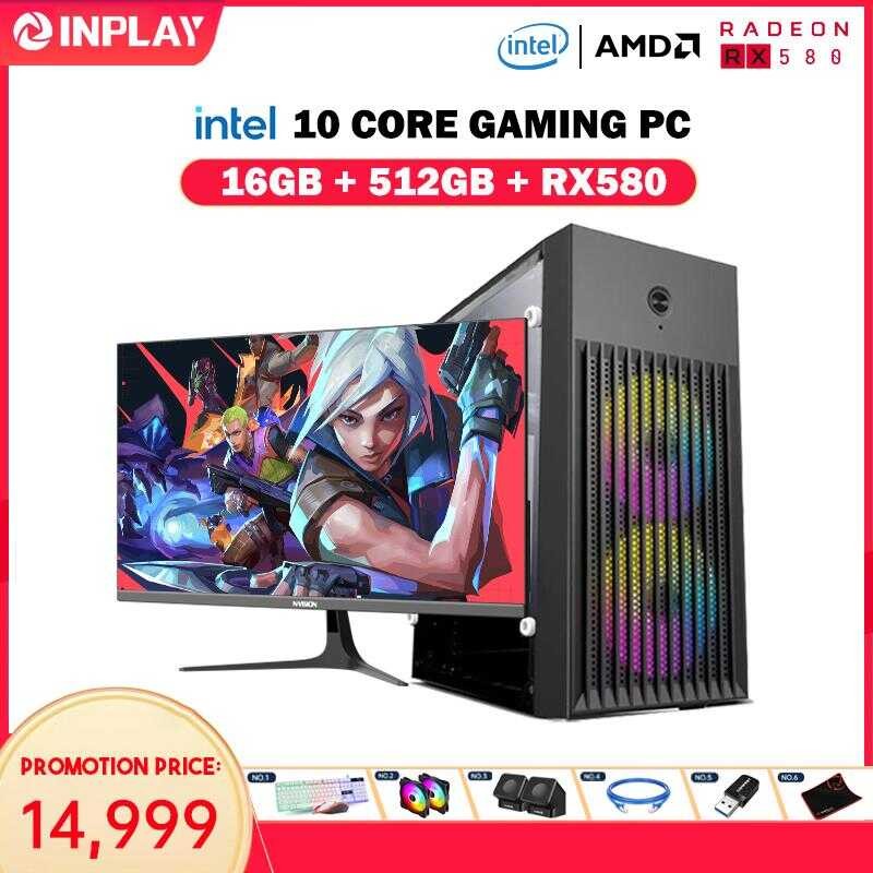 Intel Xeon 10 Core Gaming PC Set With Rx580 8Gb Graphics Card Ddr4 16Gb RAM M.2 Nvme 512Gb SSD ...