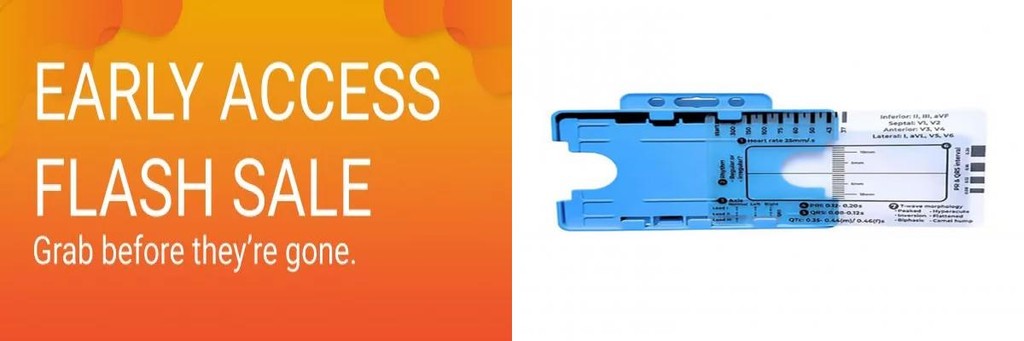 XPS Portable Ekg Guide Ekg 7 Step Ruler Transparent Ekg Caliper ...