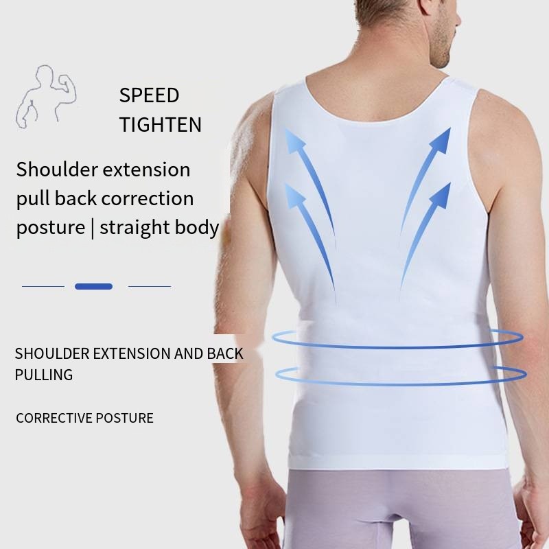 Men's Corset Body Shapewear Compression Abdomen Tummy Body Shaper For ...