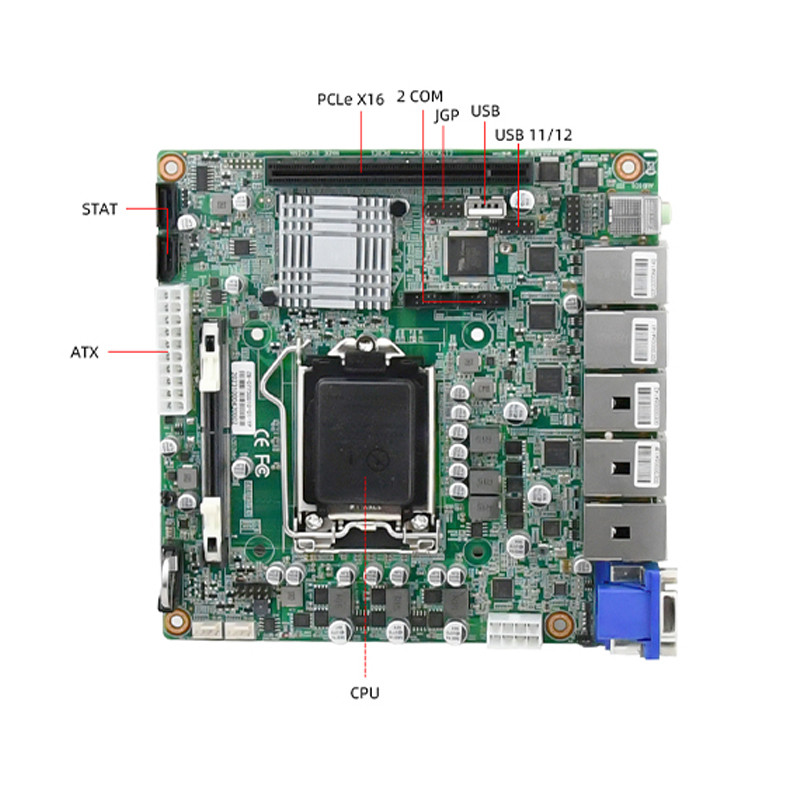 MINI-ITX Industrial motherboard EITX-7500 Intel CPU LGA1200 DDR4 32GB ...
