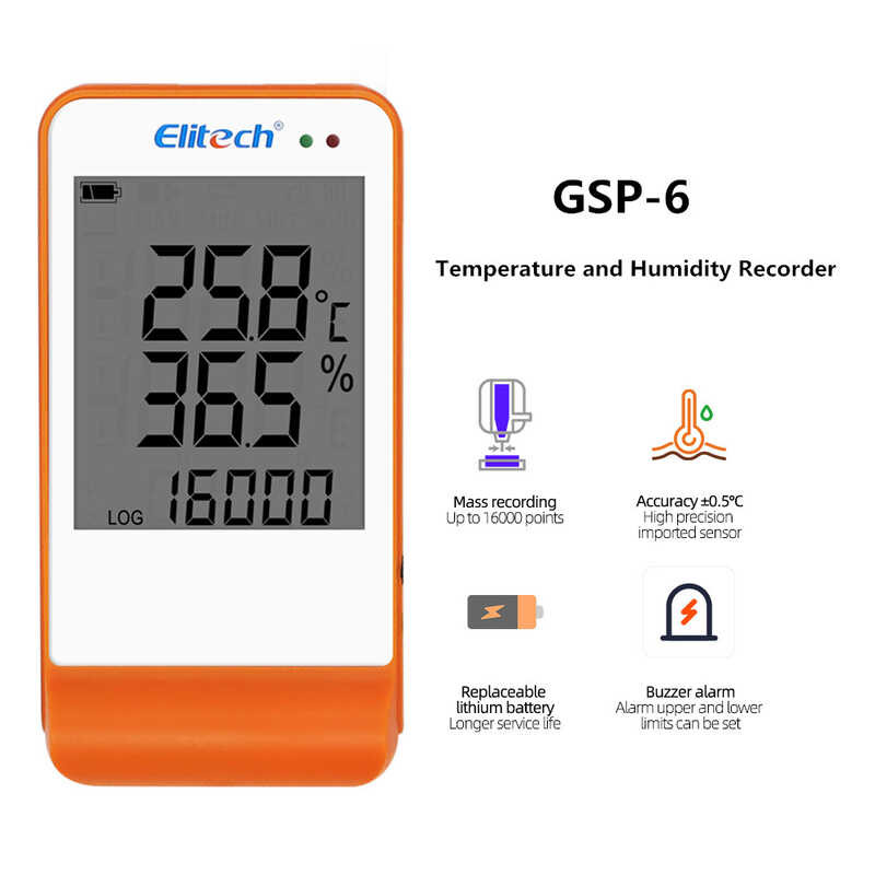 Precision High Data Recorder Rc-4/4Hc/5/5+/Gsp-6 Digital USB Temperature Humidity Logger Gamit ...