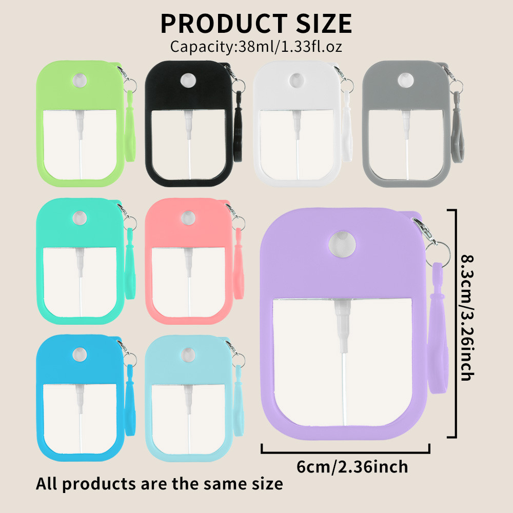 38ml Mini Card Type Spray Bottle with Keychain Travel Portable Sub ...