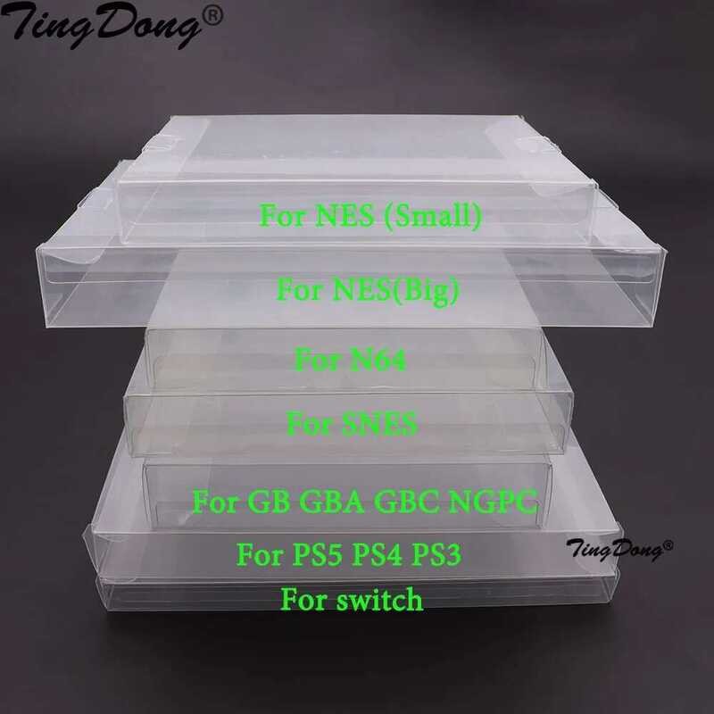 E1 10Pcs Clear Transparent Game Cartridge Box Case CIB Games Plastic ...