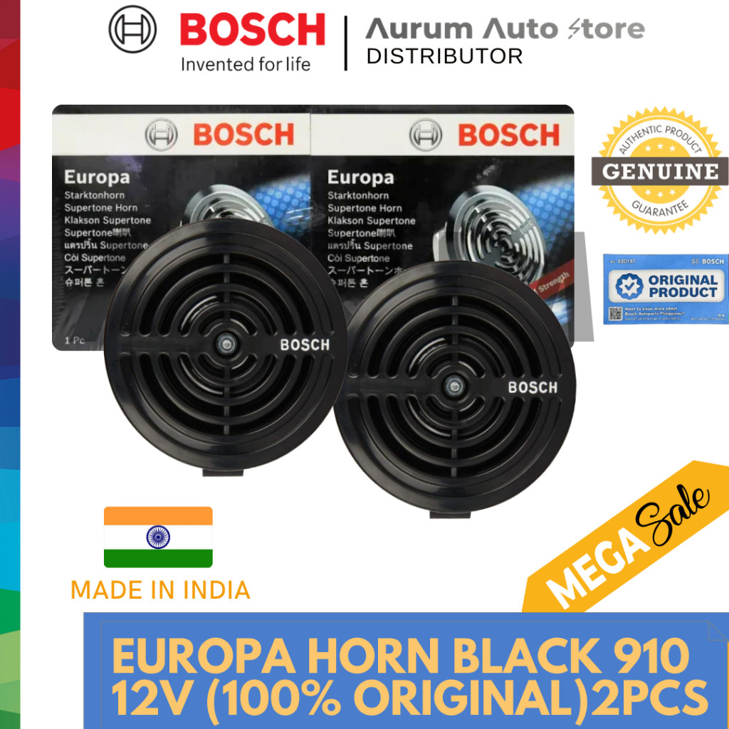 Bosch Europa horn Black with relay 12V 910 Bosch Horns | Shopee Philippines