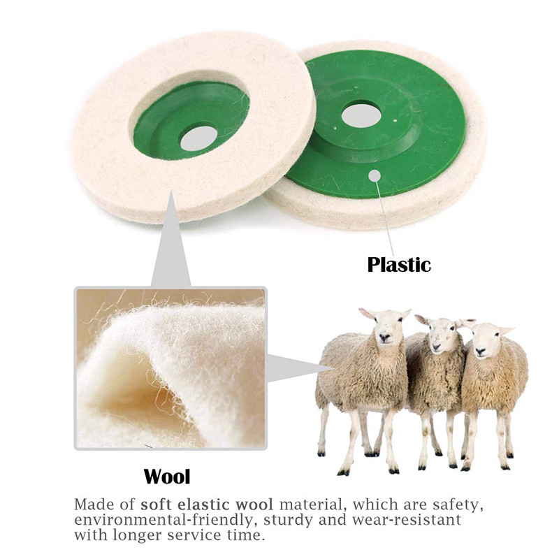 4PC Buffing Disc Wool Polishing Wheel Buffing Pads Grinder Wheel Felt ...