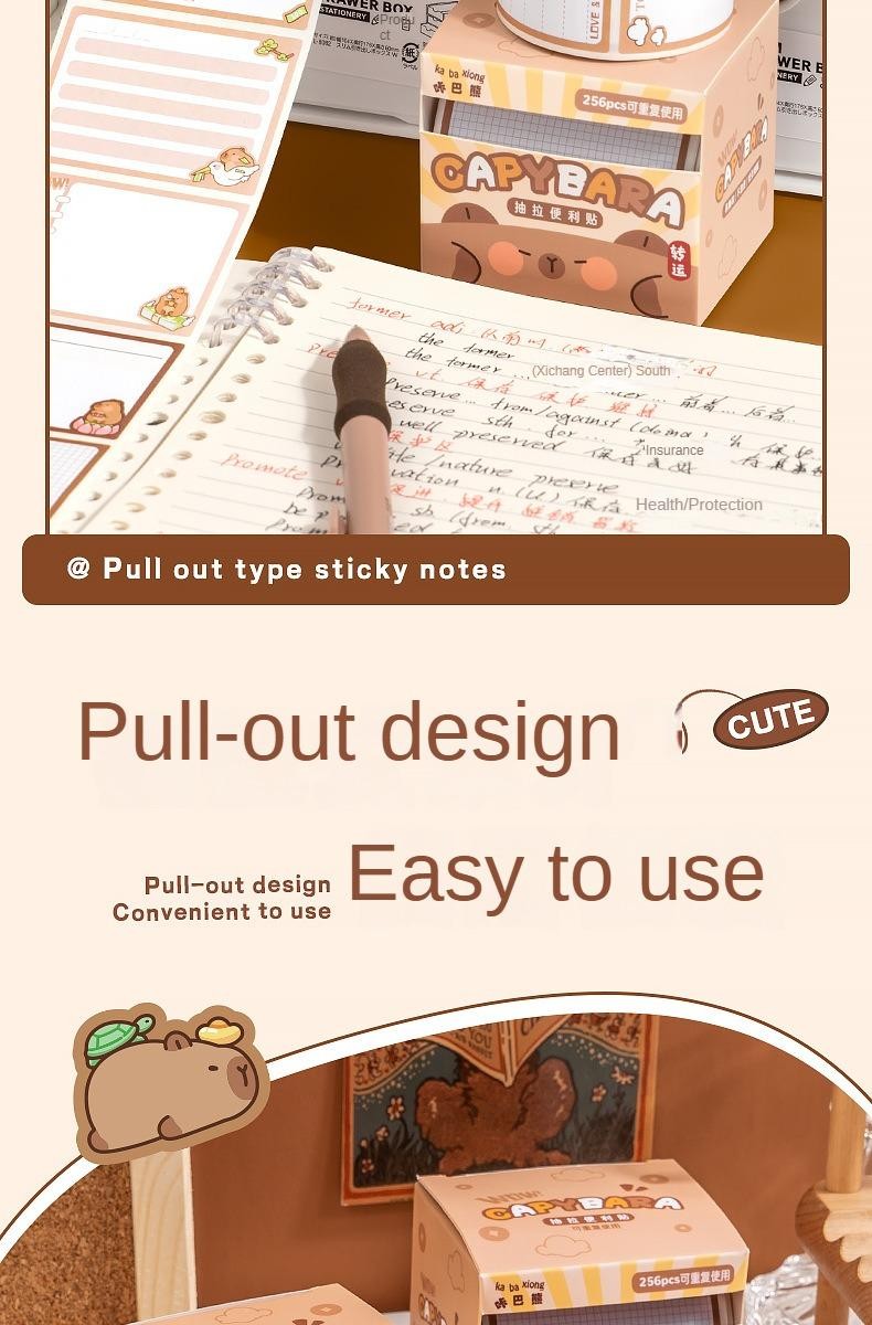 TOPWAVE 256Pcs Cartoon Pull-out Sticky Notes Full Sticky Student Wrong ...