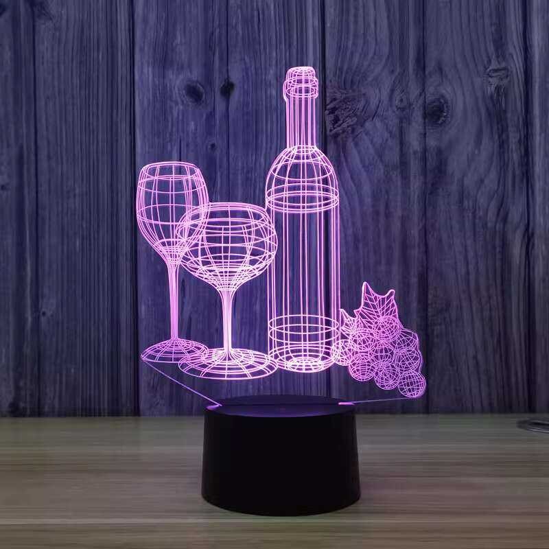 Tt Ang Kulay Salamin Alak 3D Maliit Na Silid Sa Kama Tabla Desop ...