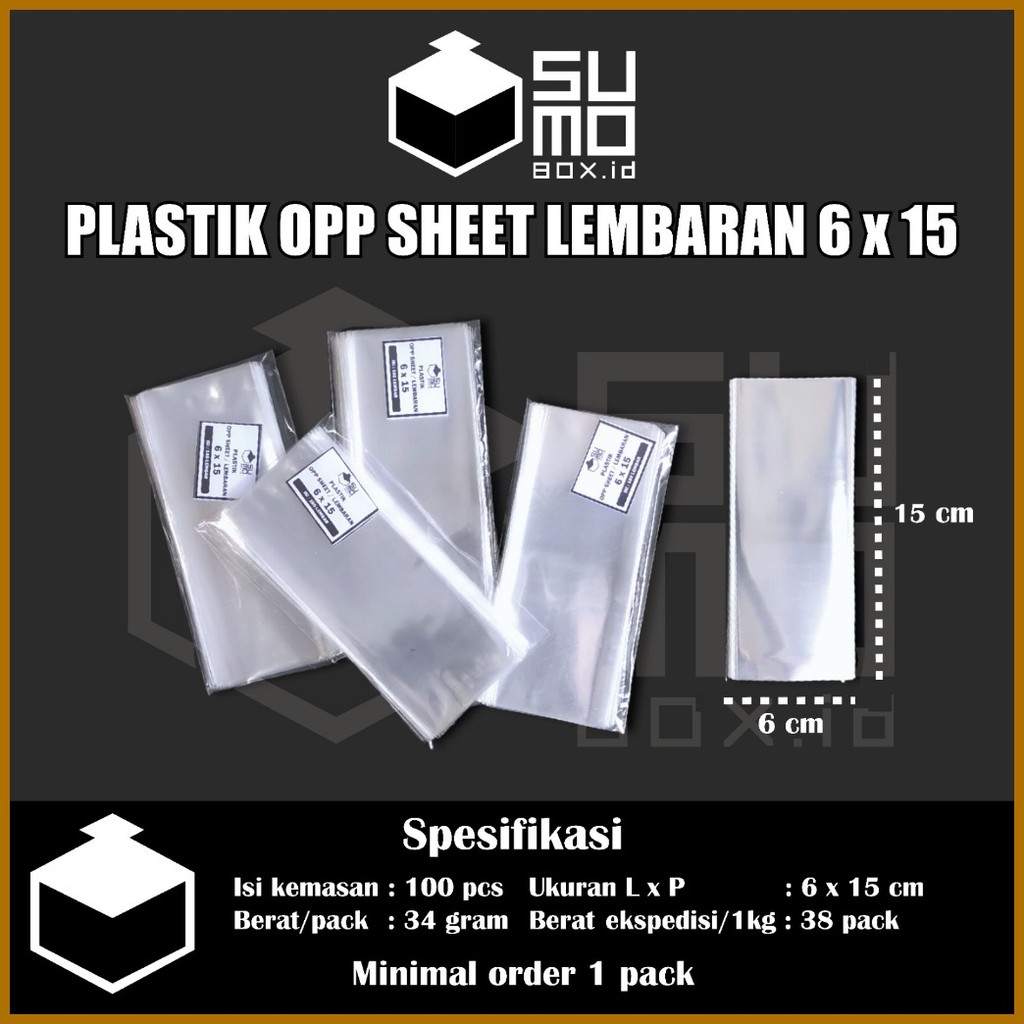 Opp Plastic WITHOUT GLUE One Sheet Sheet 6x15 6x18 7x18 8x18 9x20 10x20 ...