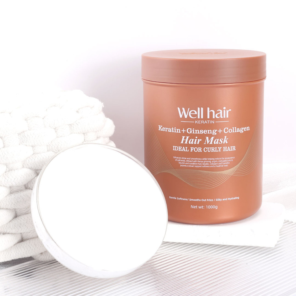 Bremod WELL Hair Mask Keratin Ginseng Collagen Ideal For Curly Hair ...