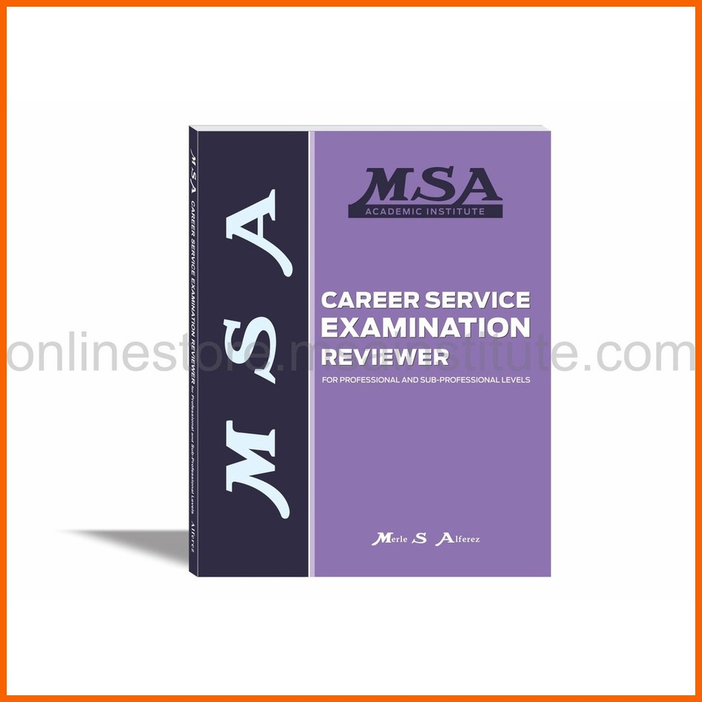 MSA Career Service Exam Reviewer for Professional and Sub-Professional ...