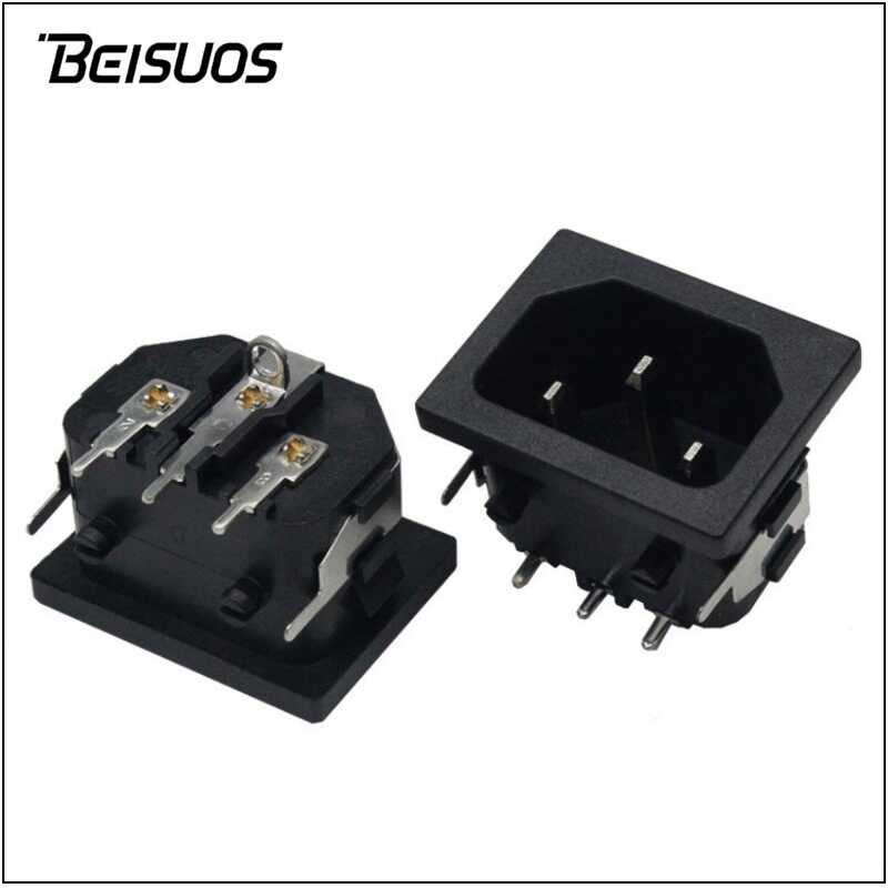 AC power socket C14 PCB terminal pin socket grounding pin with Marko ...