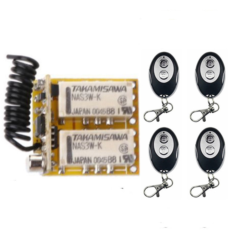 2Ch Relay Wireless Remote Control Switch 433Mhz RF Mini Small 3.7V 5V ...