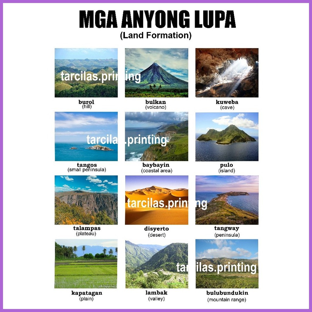 ☂ Anyong Lupa Anyong Tubig Chart A4 Laminated High Print Quality | Shopee Philippines