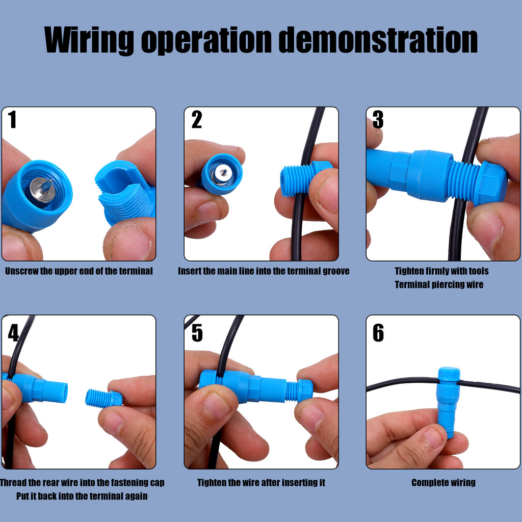 10PCS Low Voltage Fastlock Piercing Connector Waterproof Crimp Wiring Terminal Cable Connector ...
