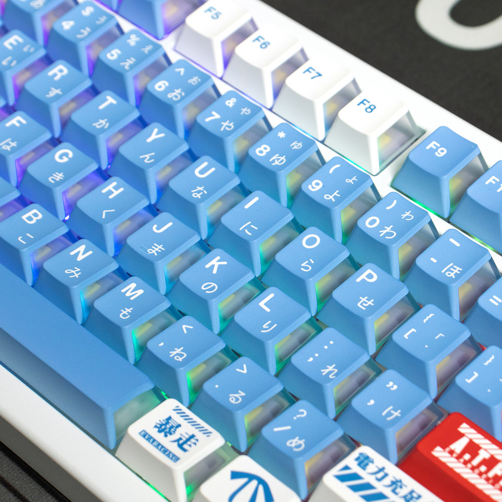 EVANGELION series Keycaps PBT Cherry Profile Side Light Through keycaps ...
