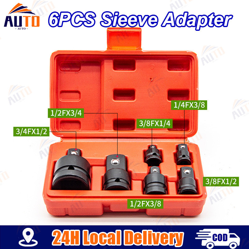 6pcs Wrench Adapter Hand Tools Set Drive Socket Adapter Converter ...