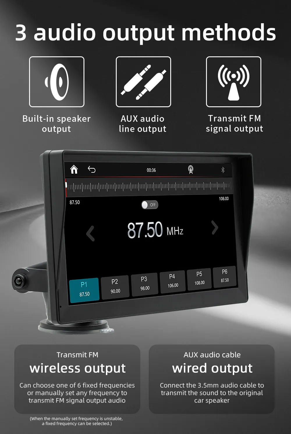 7 Inch Universal Automotive Multimedia Mp5 Stereo Carplay Auto ...