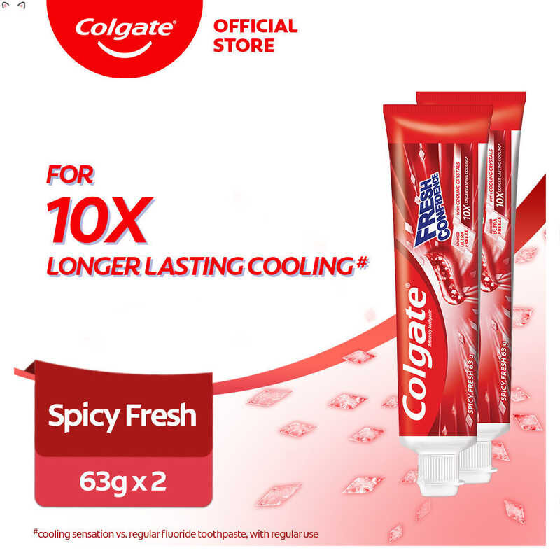 Colgate Fresh Confidence Gel Toothpaste With Cooling Crystals Spicy ...